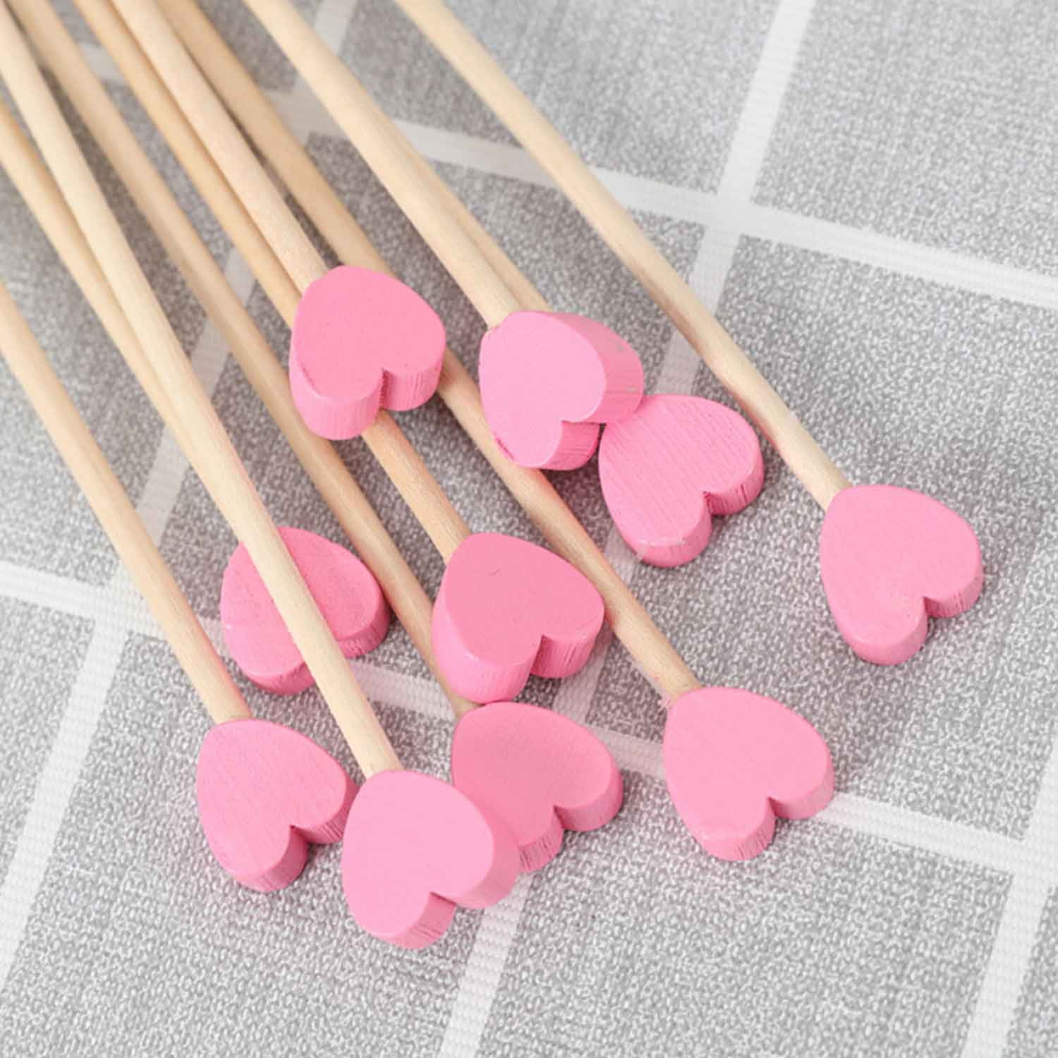 Monebena 100 Pcs Rock Candy Sticks Wood Swizzle Sticks Wood Cake Pop ...
