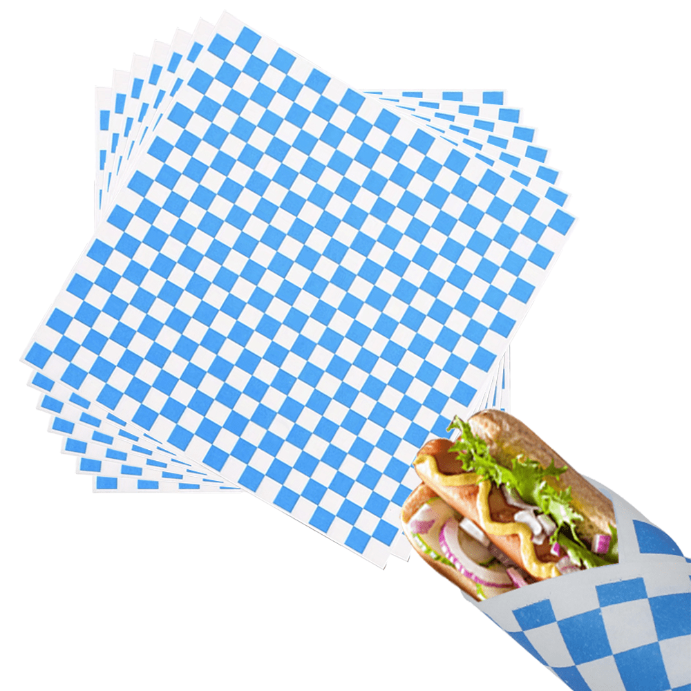 Monebena 100 Sheets Checkered Dry Waxed Paper Sheets 12x12"Premium ...