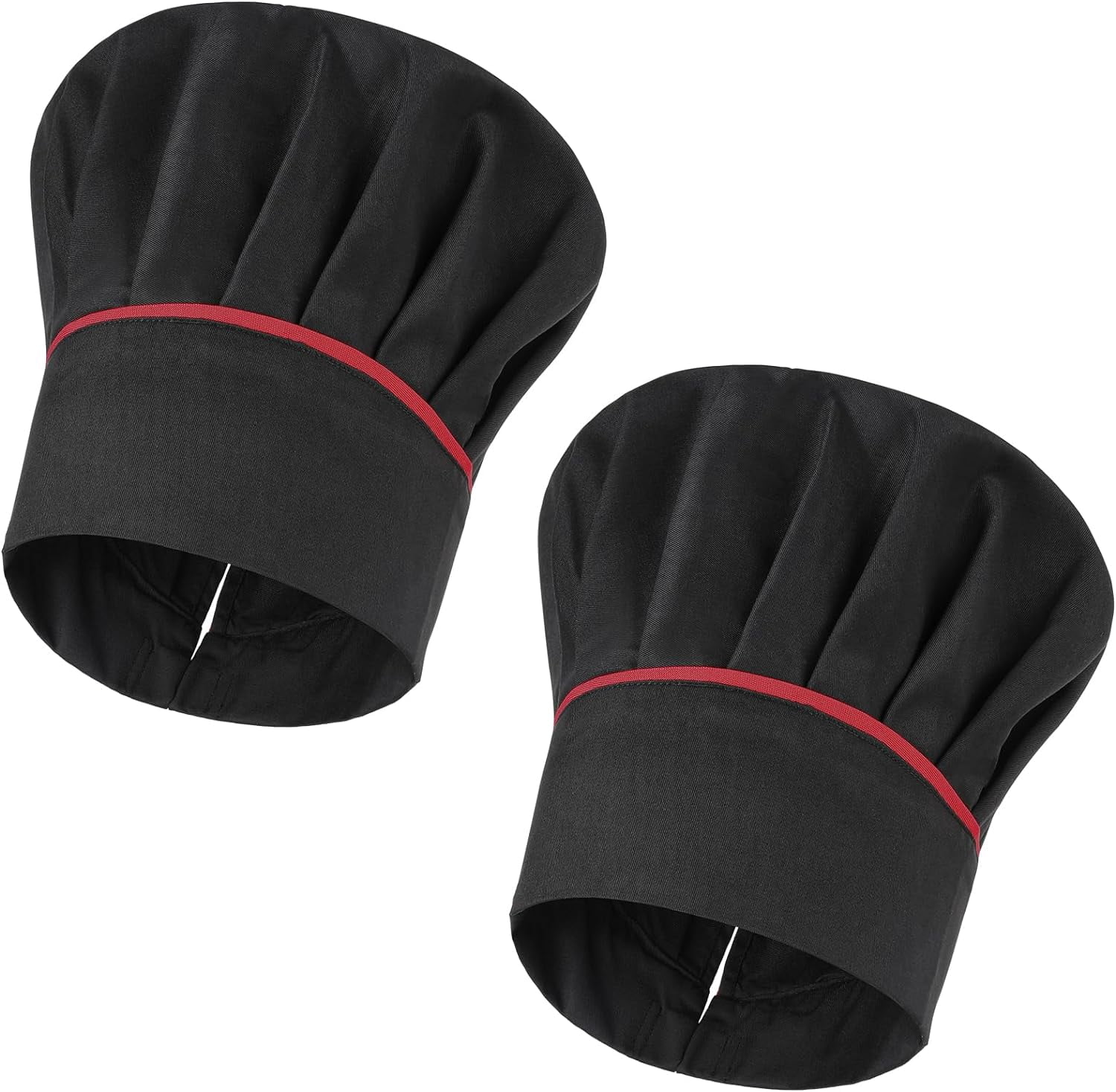 Monebena 2 Pack Hibachi Chef Hat Adult Adjustable Elastic Baker Kitchen ...