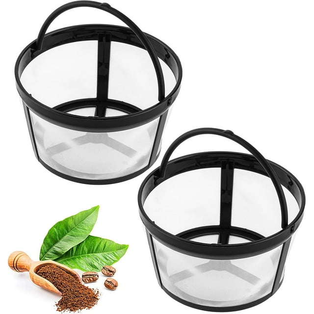Monebena 2 Packs Reusable Coffee Filters 4-8 Cup, Coffee Filter Basket ...