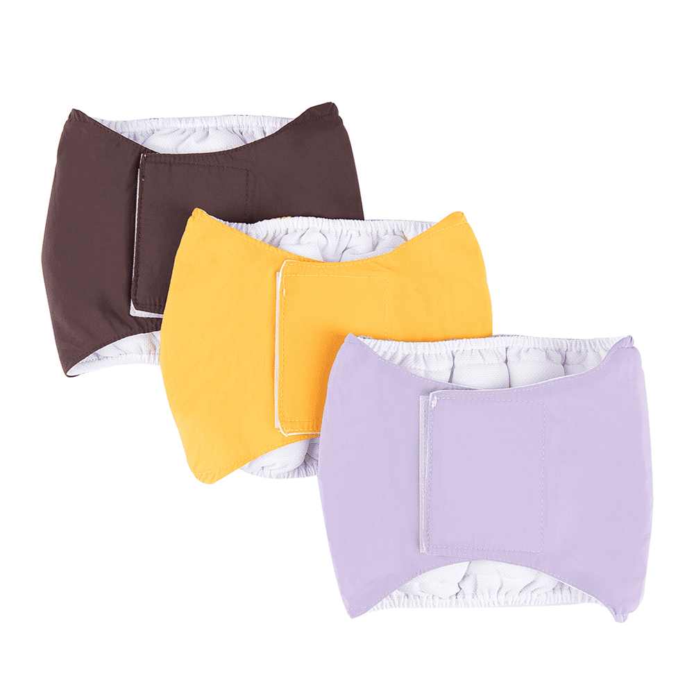Monebena 3 Pack Reusable Dog Belly Bands Dog Diapers Washable Male ...