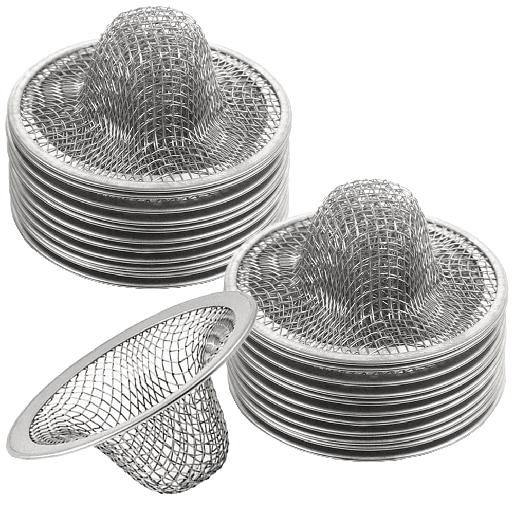 Monebena 30 Pack Bathroom Mesh Sink Drain Strainer - 2.8" Top / 1.1 ...