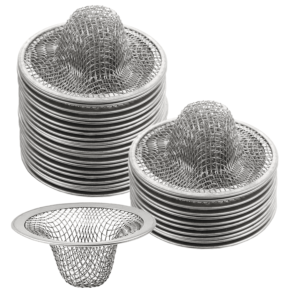 Monebena 50 Pack Bathroom Mesh Sink Drain Strainer - 2.12" Top / 1 ...