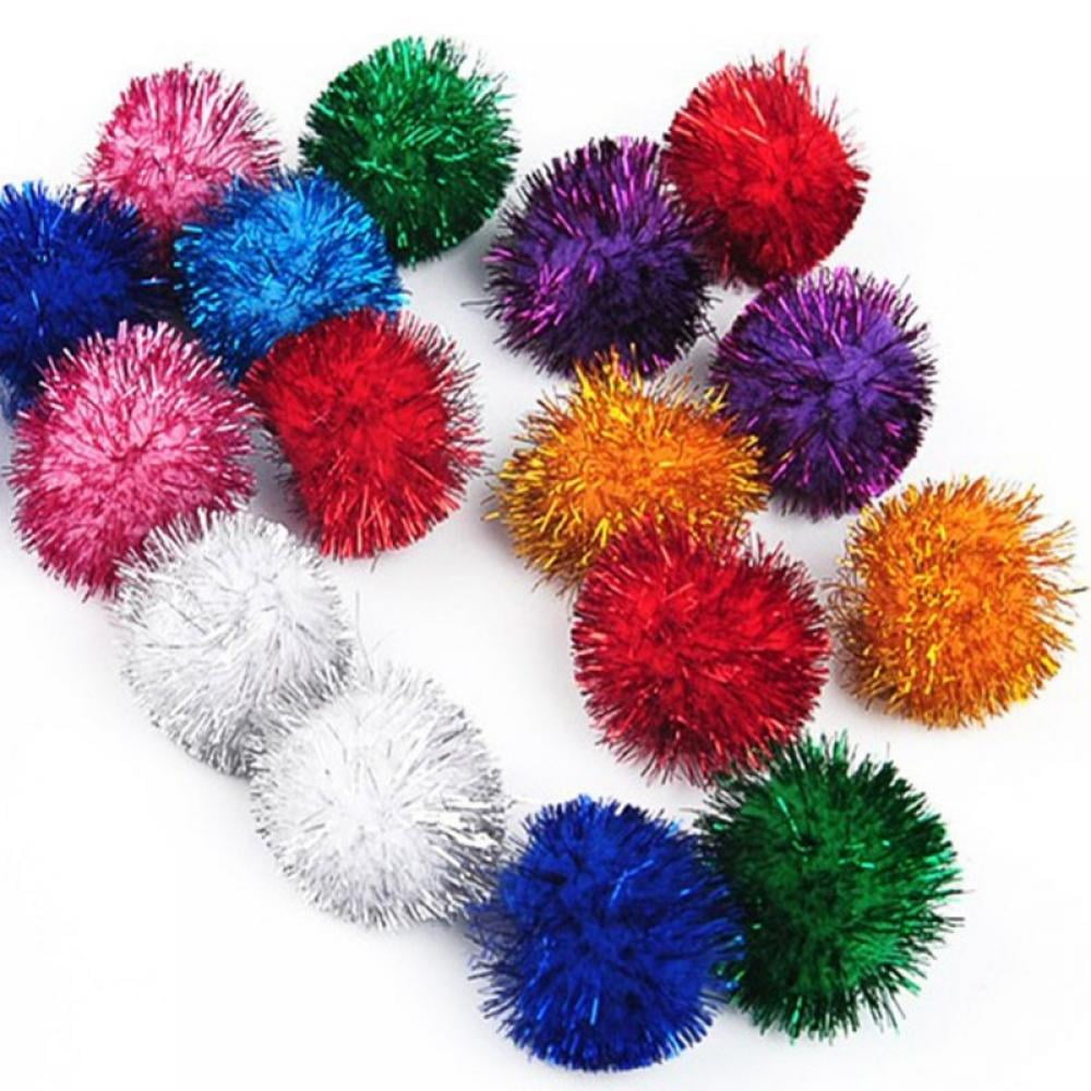 Monebena 50PCS Cat Sparkle Balls Large, Cat Toys Balls for Indoor Cats ...