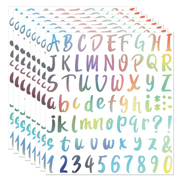 Peel and Stick Glitter Alphabet Letter Stickers for Grad Cap - Assorted ...