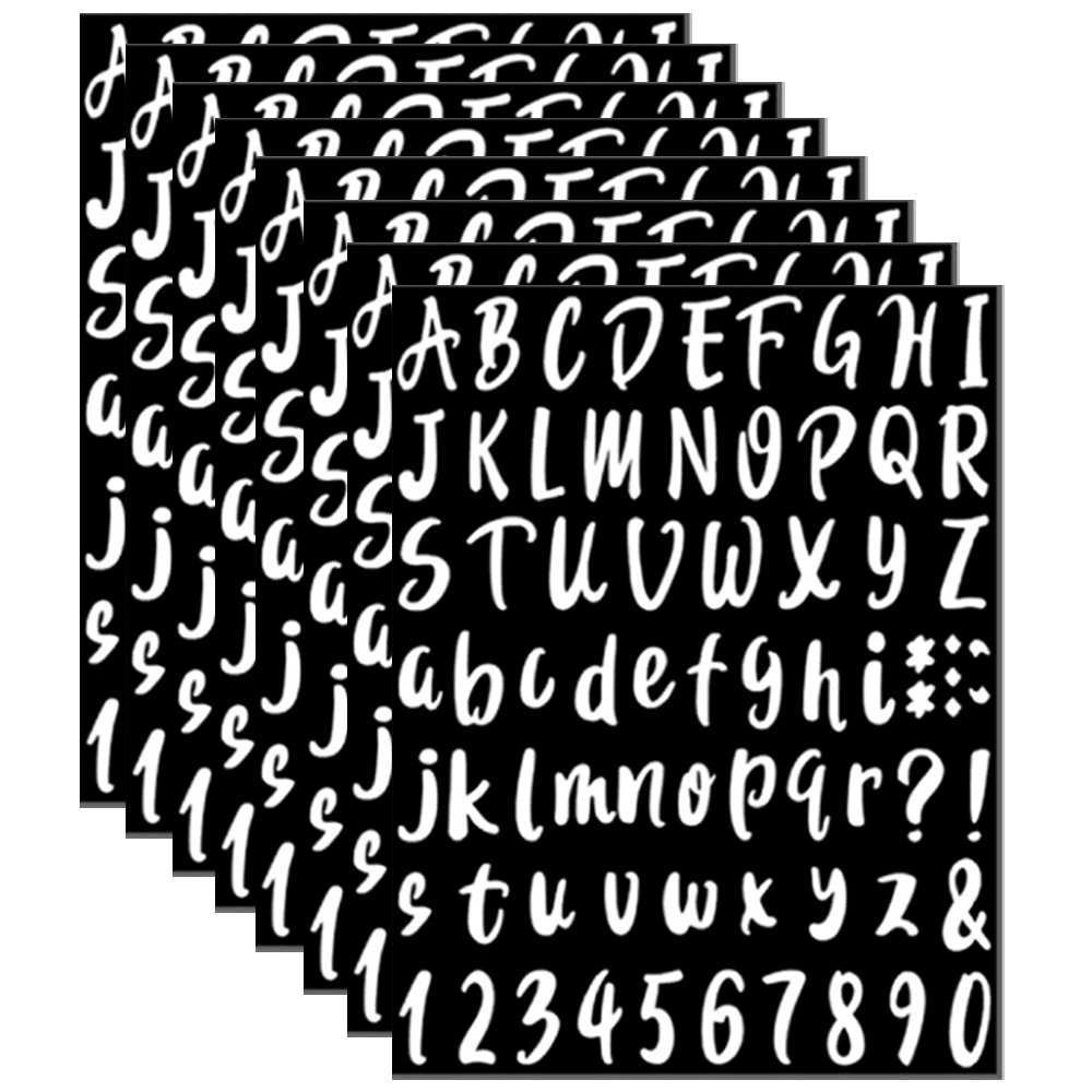 Monebena 576 Pieces 8 Sheets Letter Stickers Glitter Small Self ...