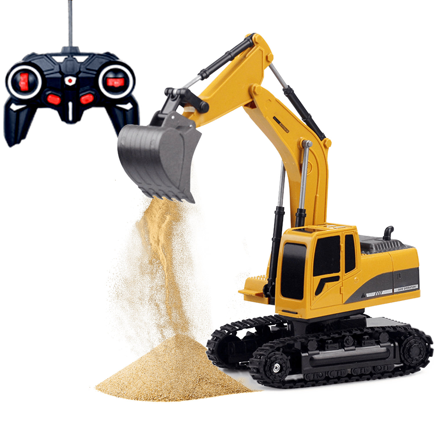 Monebena 6 Channel Remote Control Excavator with Box Excavator Truck ...