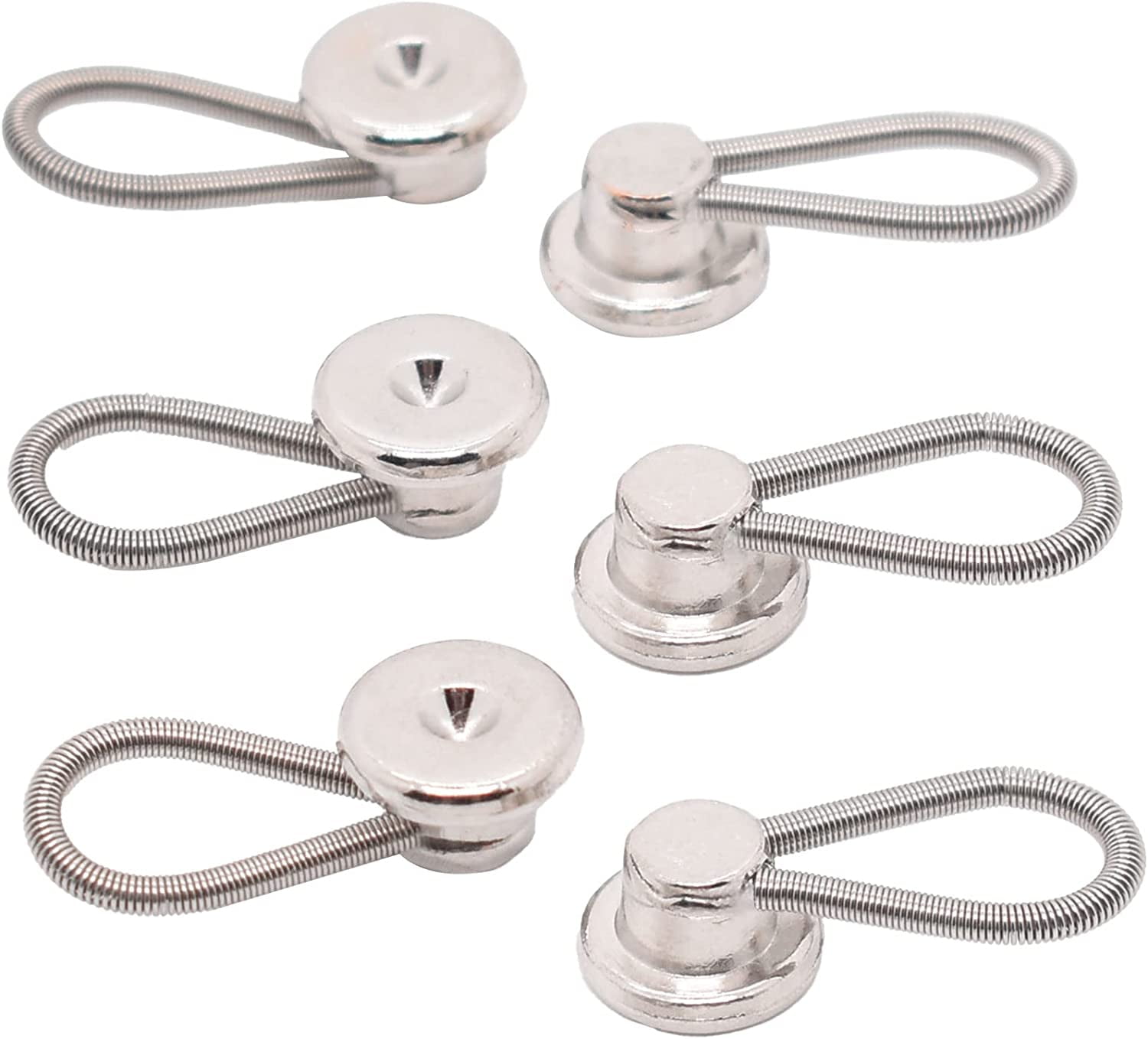Monebena 6 Pack Collar Extenders Elastic Button Extender Neck Extenders ...