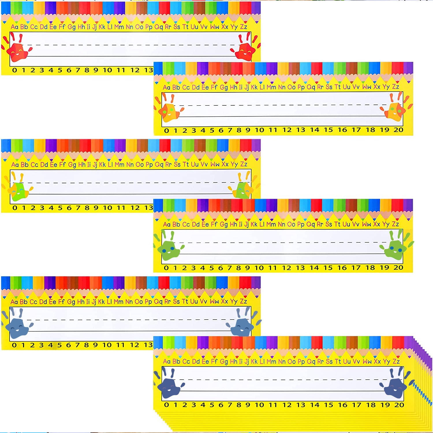 Monebena 60 Colorful Desk Name Tags for Classroom (12x4) - Traditional ...