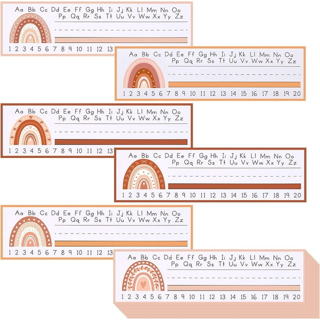 Monebena 60 Colorful Desk Name Tags for Classroom (12x4) - Traditional ...