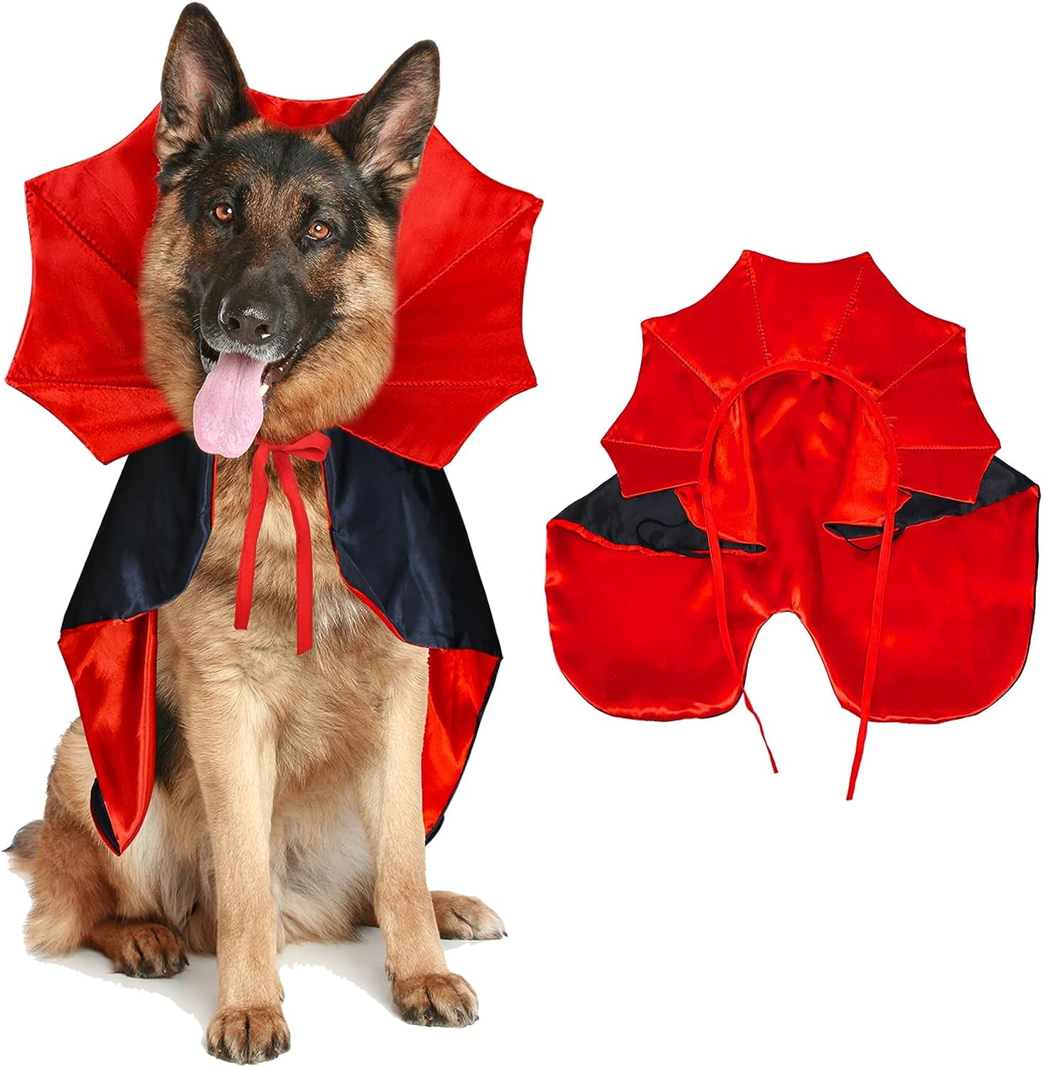 Monebena Dog Halloween Costumes, Dog Vampire Cloak Costume Dog Devil ...
