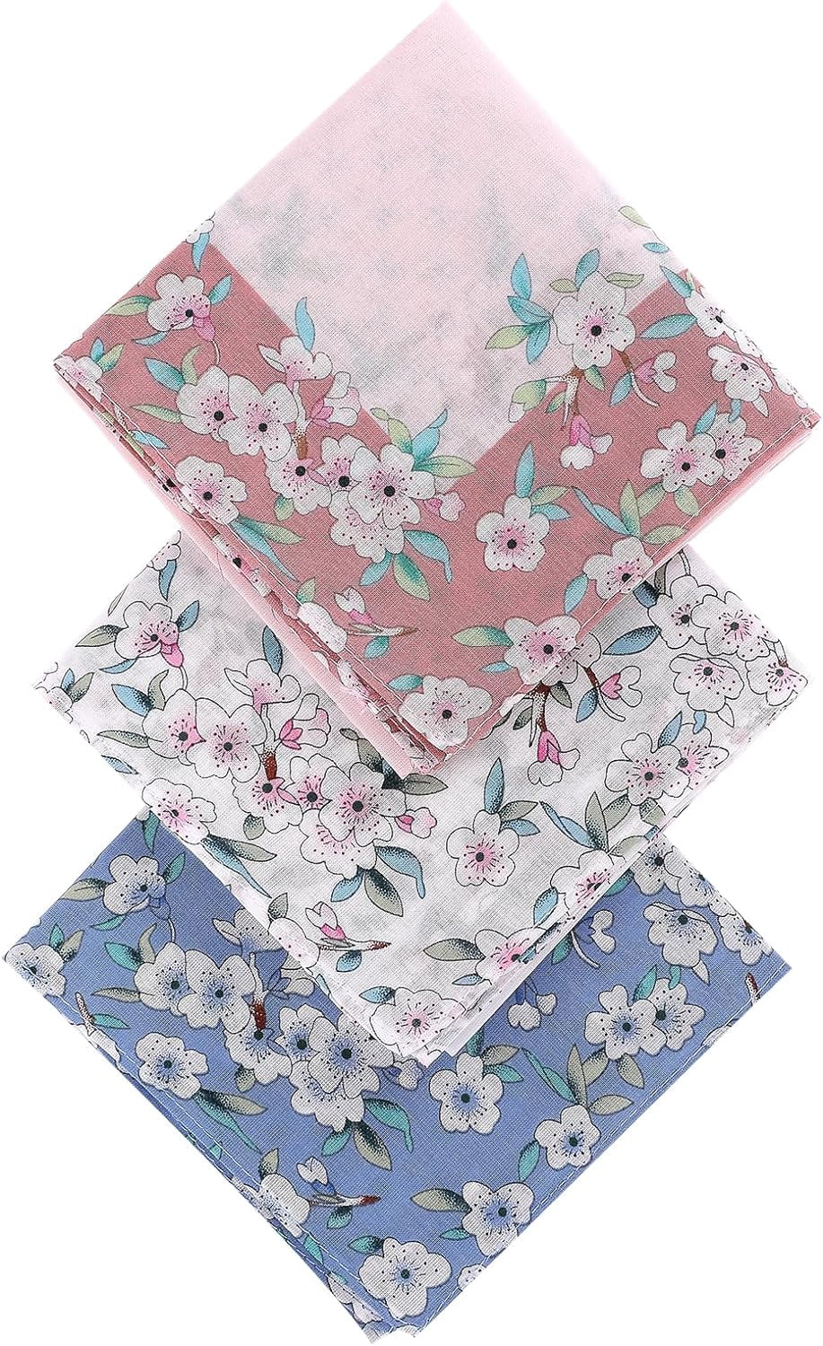 Monebena Ladies Printing Floral Handkerchiefs Women Floral ...