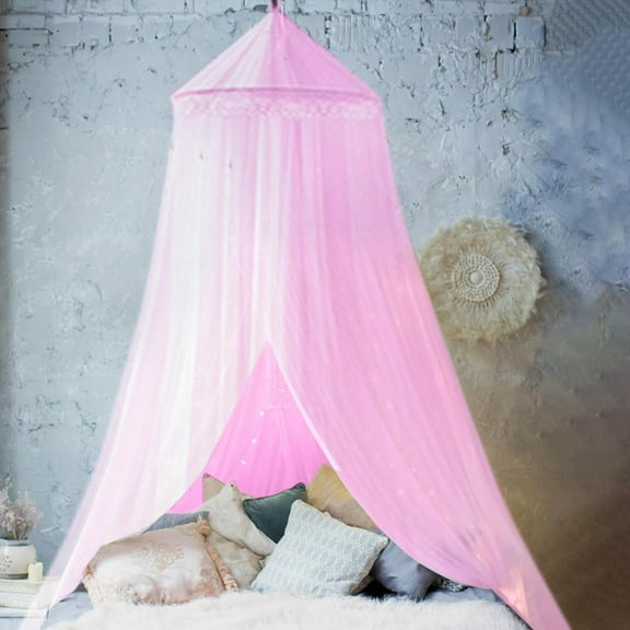 Visualz Mosquito Net Bed Canopy for Girls,Rainbow Canopy with LED ...