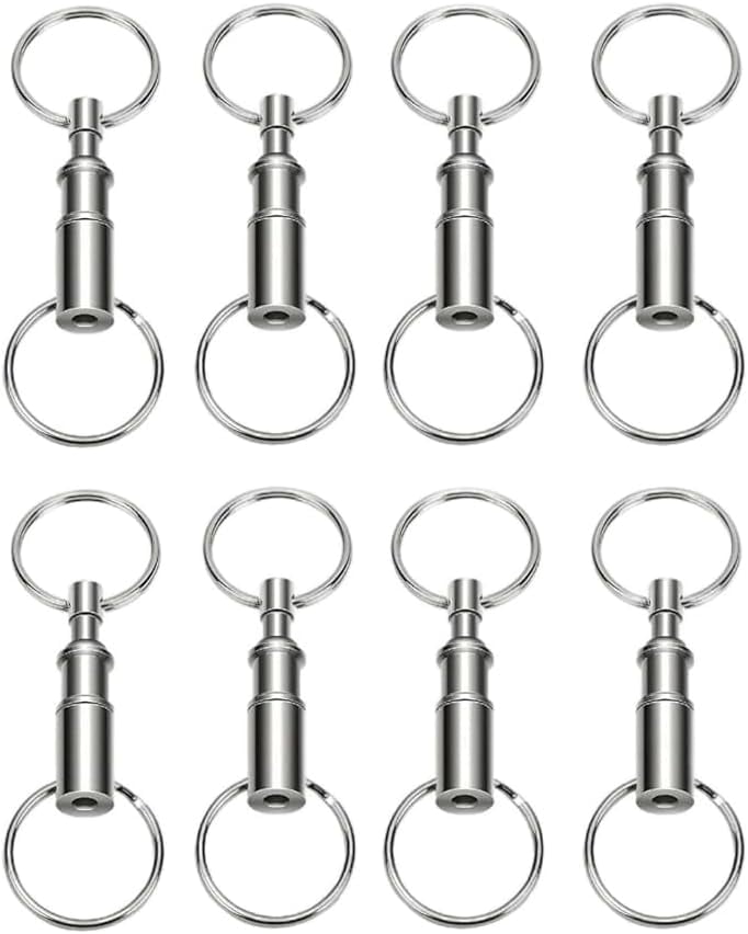 Monebena Quick Release Detachable Pull Apart Key Rings Keychains,Double ...