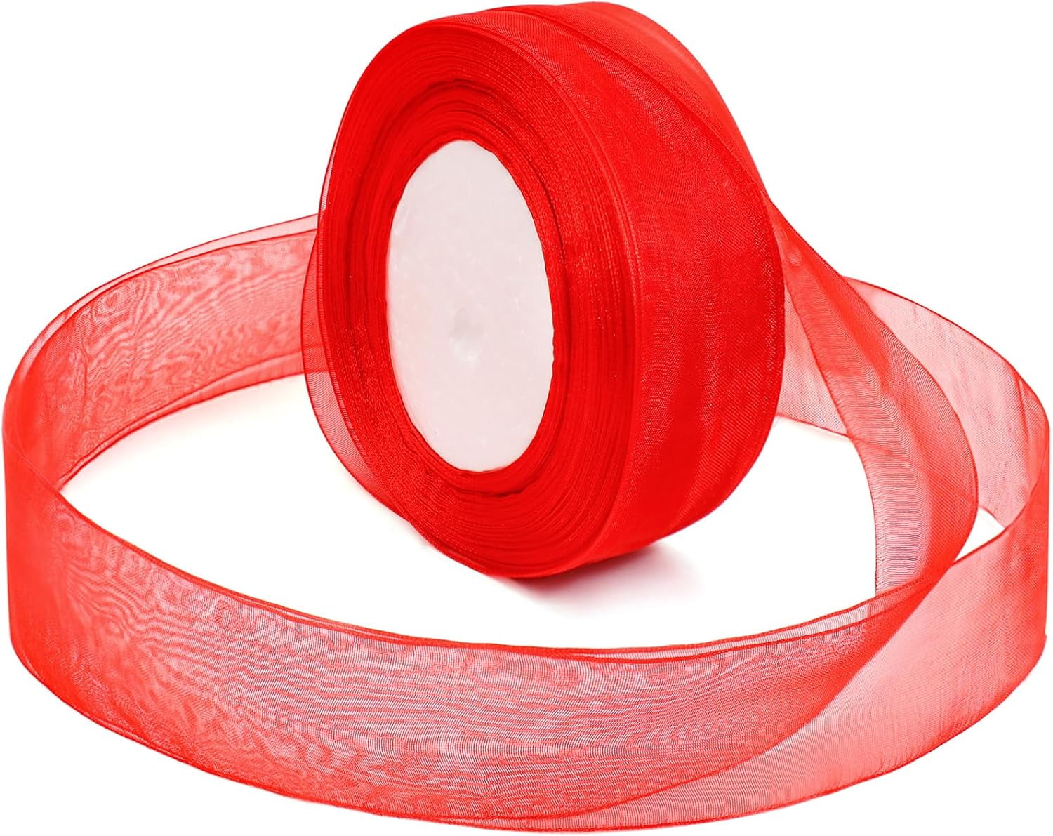 Monebena Ribbon for Gifts Wrapping, 1-1/2 inch 50Yard Sheer Organza ...