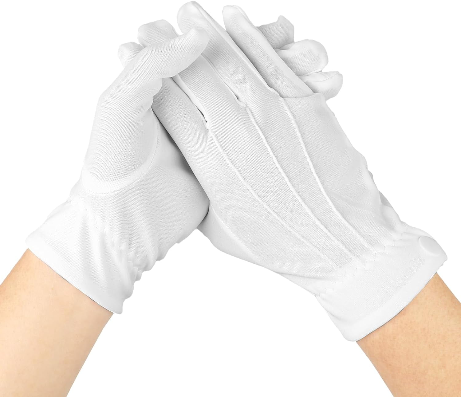 Monebena Thin Cotton Gloves for Men Women White Glove Parade Gloves ...