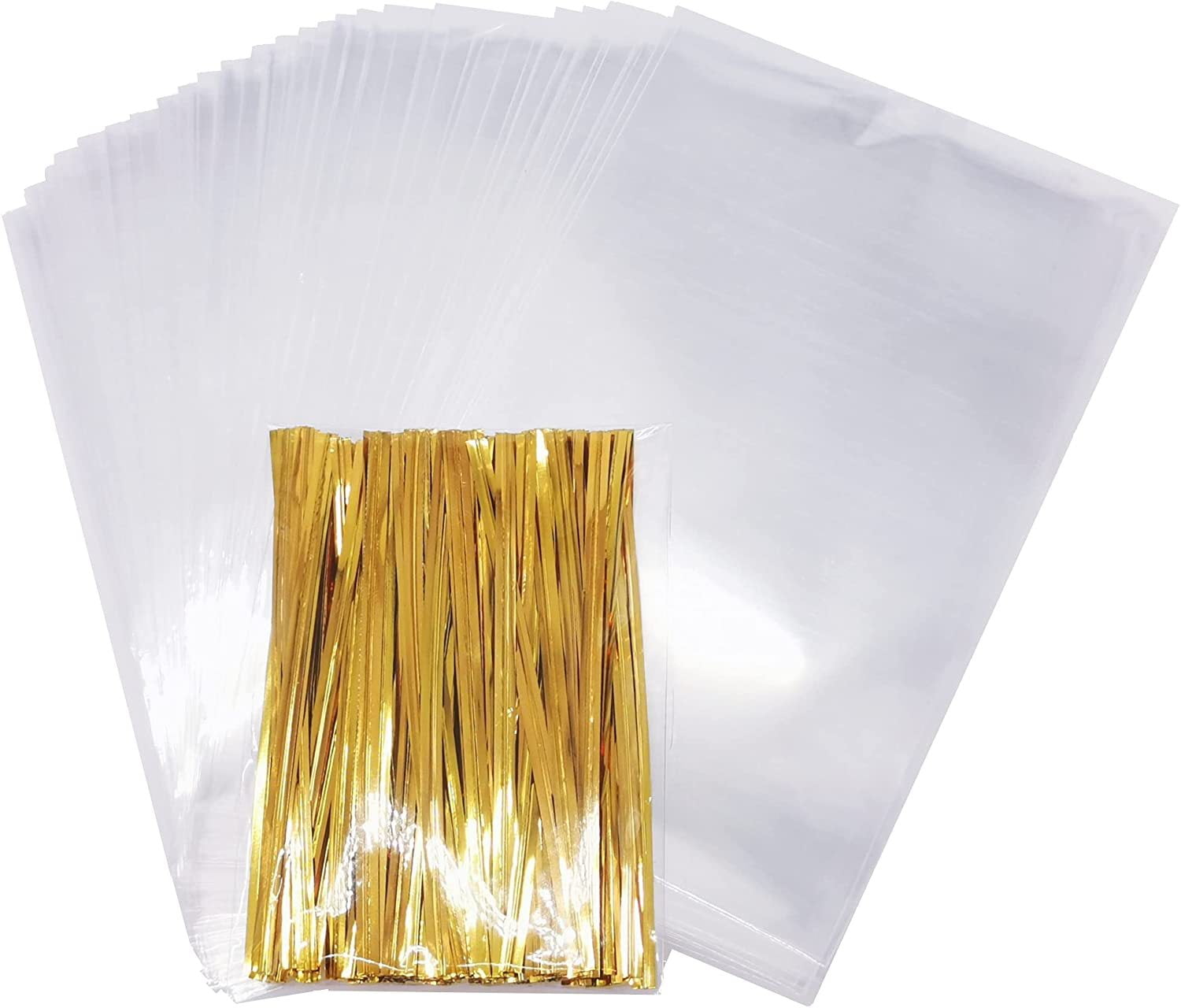 Monebena Treat Bags, 6x8 Inches Clear Cellophane Bags 100 Pcs OPP ...