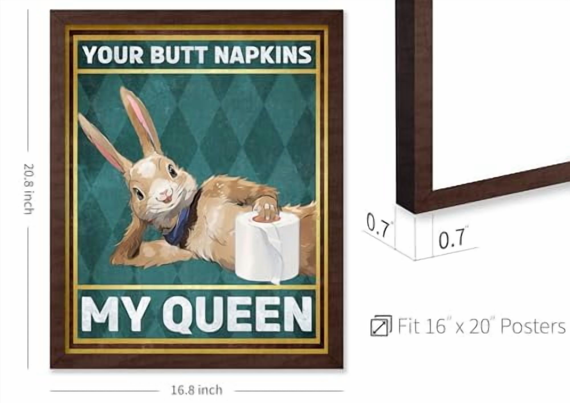 Monem Art Your Butt Napkins My Queen Poster - Rabbit Print - Toilet ...