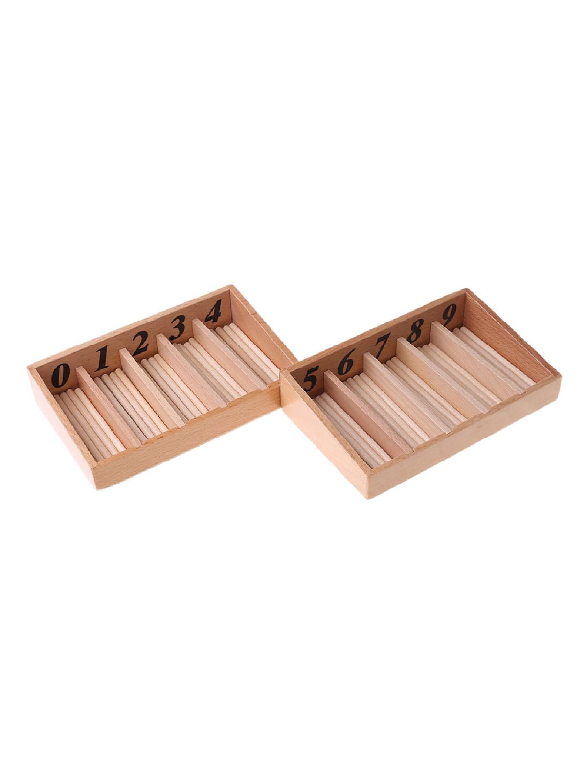 Monessori Wooden Spindle Box 45 Spindles Mahemaics Couning Educaional ...