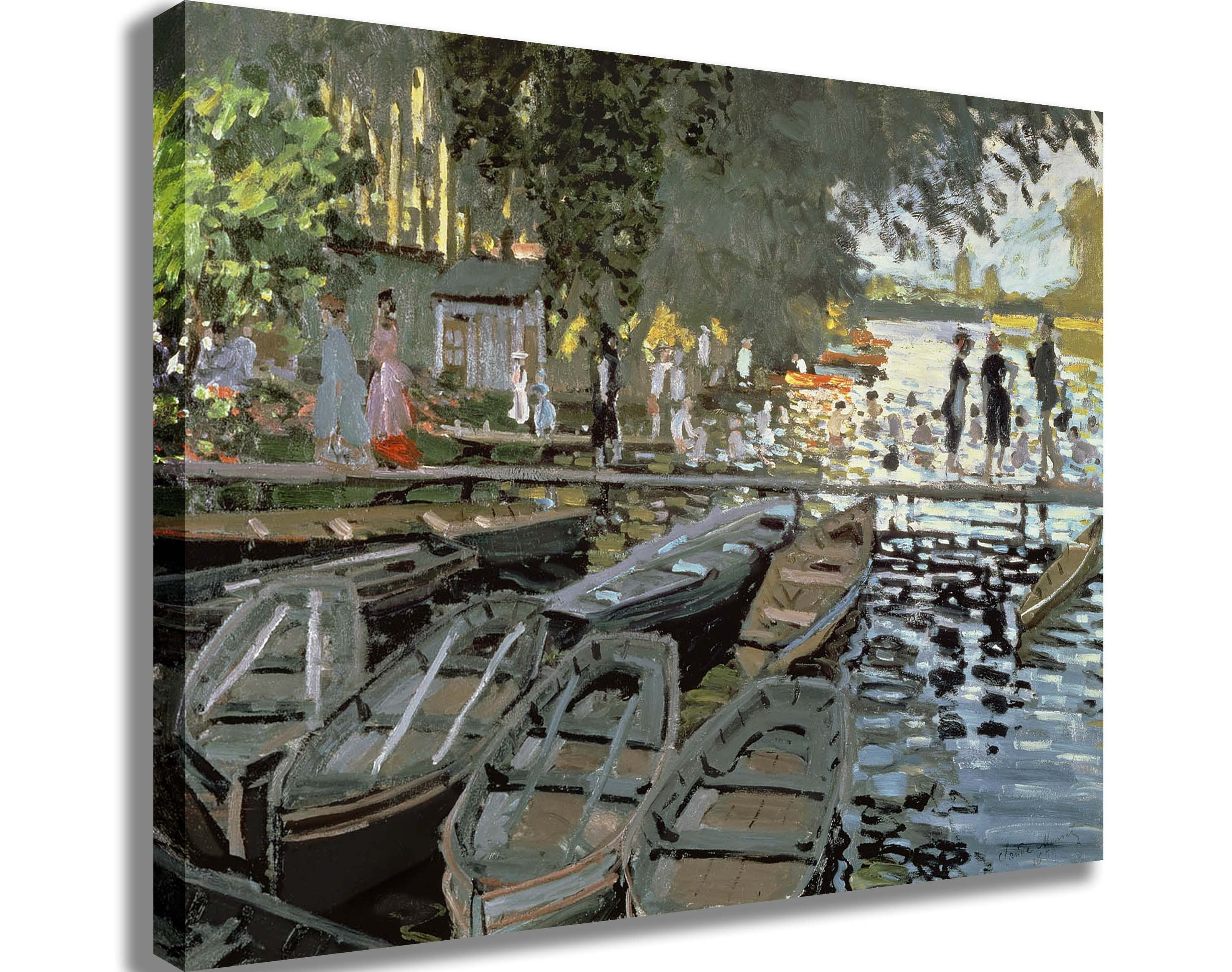 Monet "Bathers at La Grenouillere" (1869) Canvas Print - Walmart.com