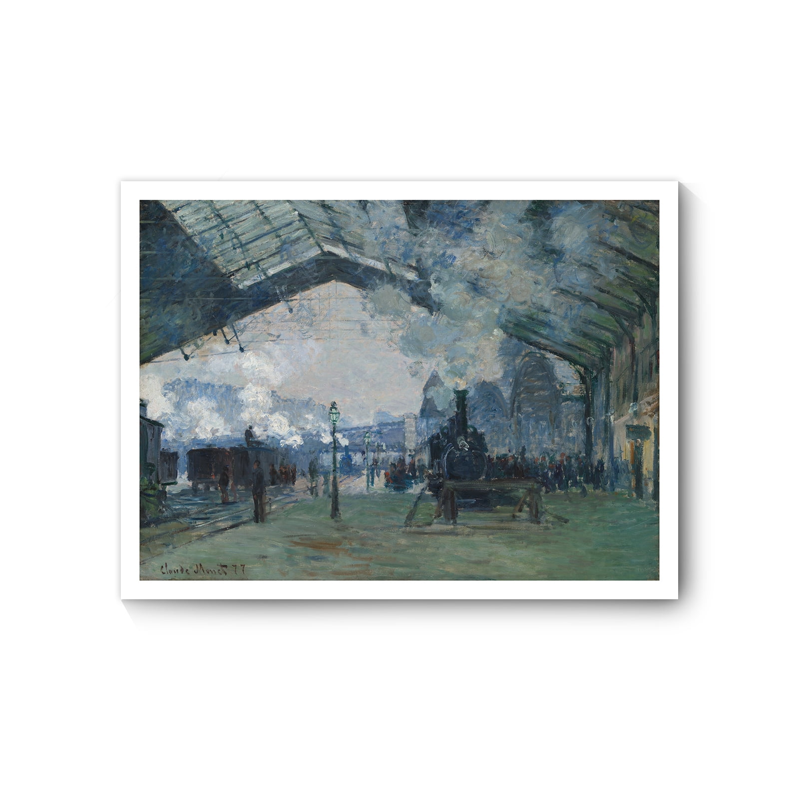 Monet Canvas Prints Wall Art, Arrival of the Normandy Train, Gare Saint ...