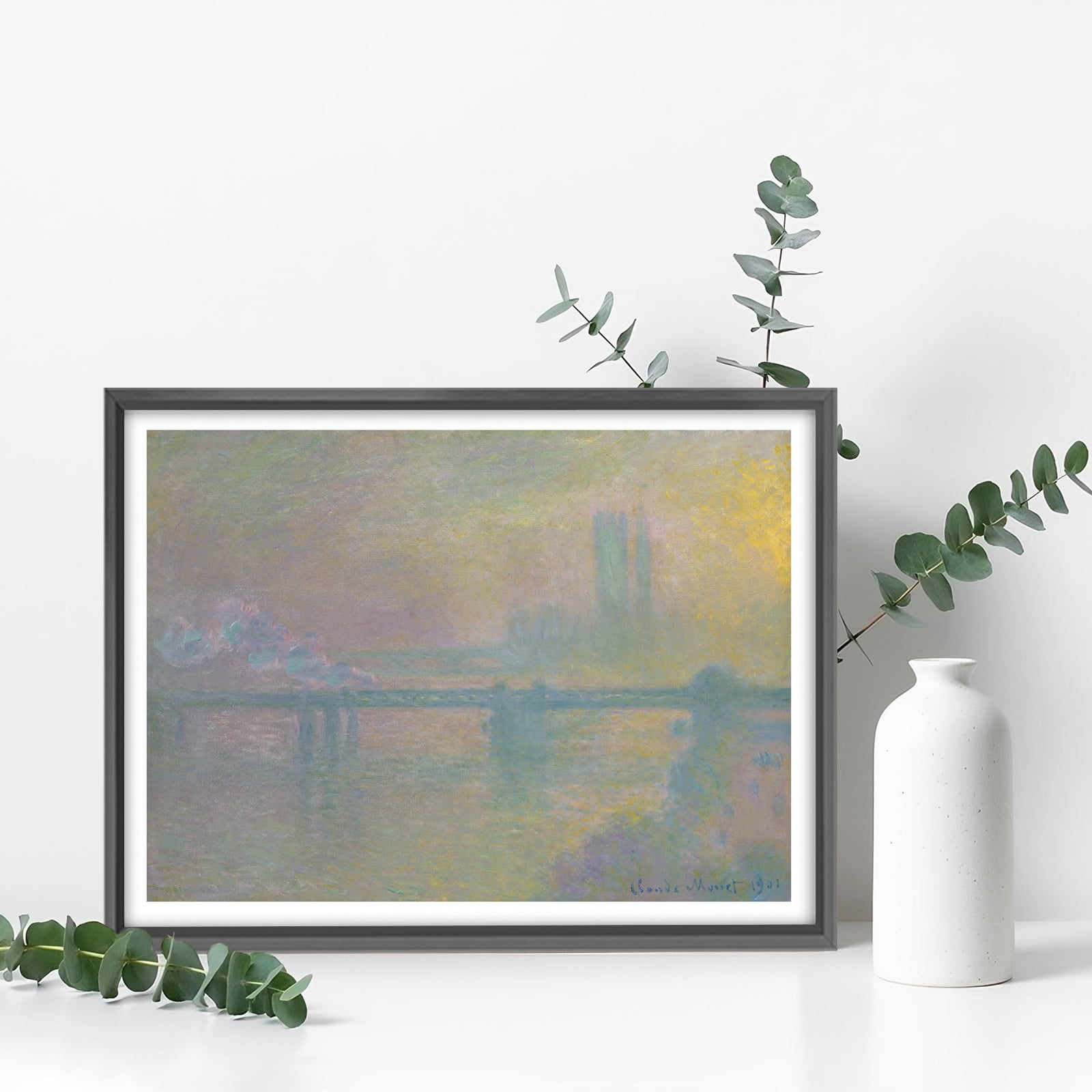 Monet Canvas Prints Wall Art, Charing Cross Bridge - London, Claude ...