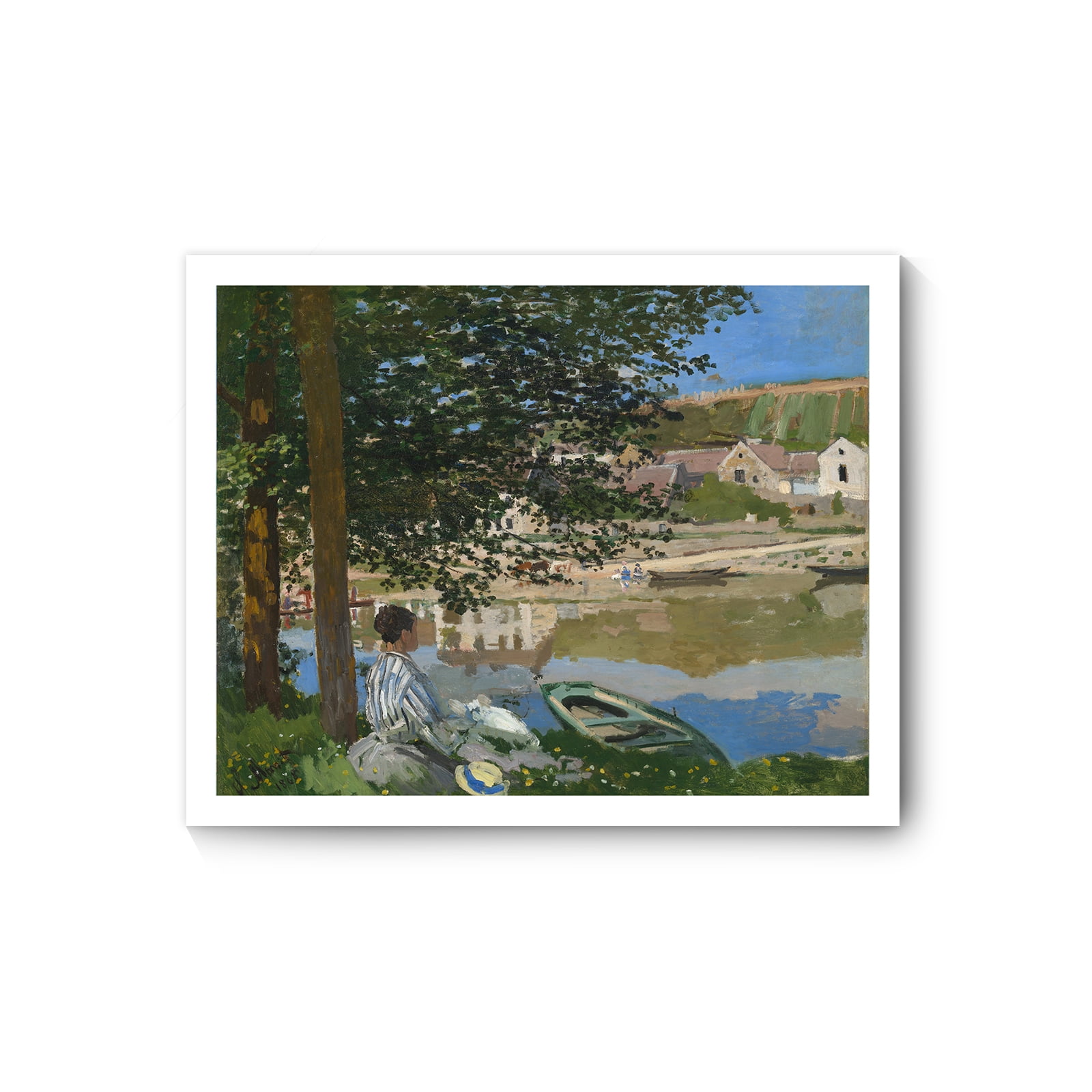 Monet Canvas Prints Wall Art, On the Bank of the Seine Bennecourt by ...