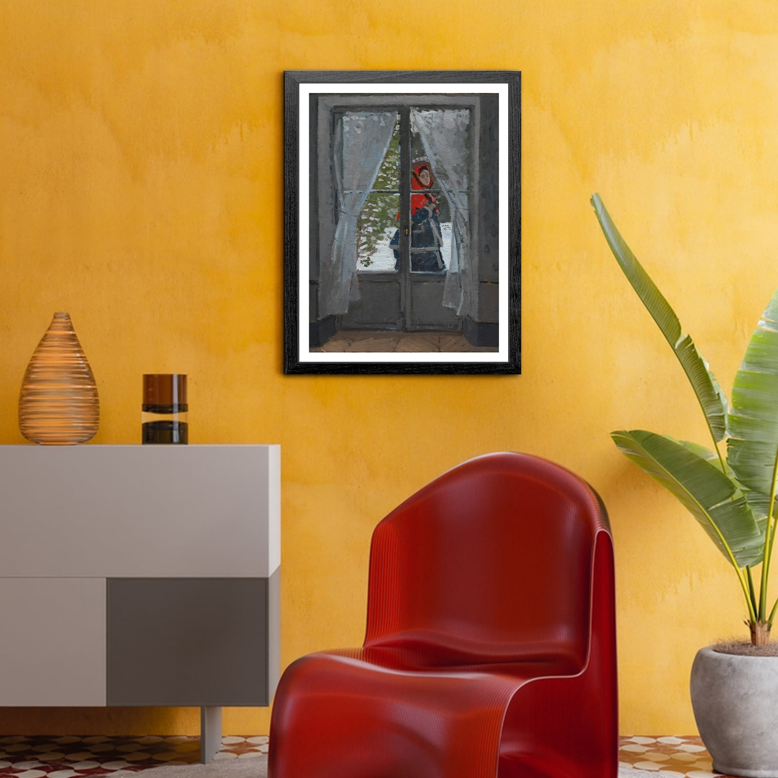 Monet Canvas Prints Wall Art, The Red Kerchief of Claude Monet Famous ...
