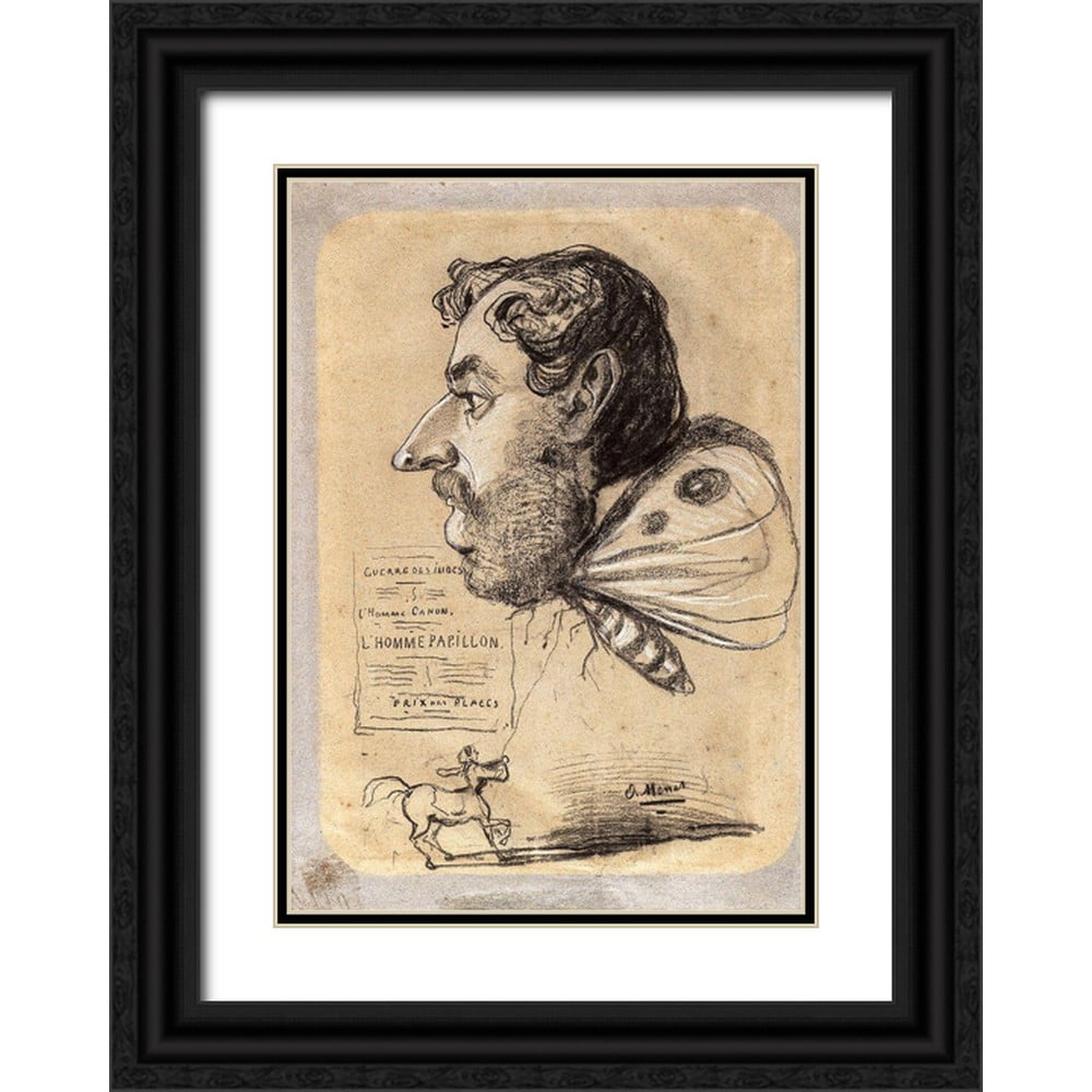 Monet, Claude 11x14 Black Ornate Wood Framed with Double Matting Museum ...