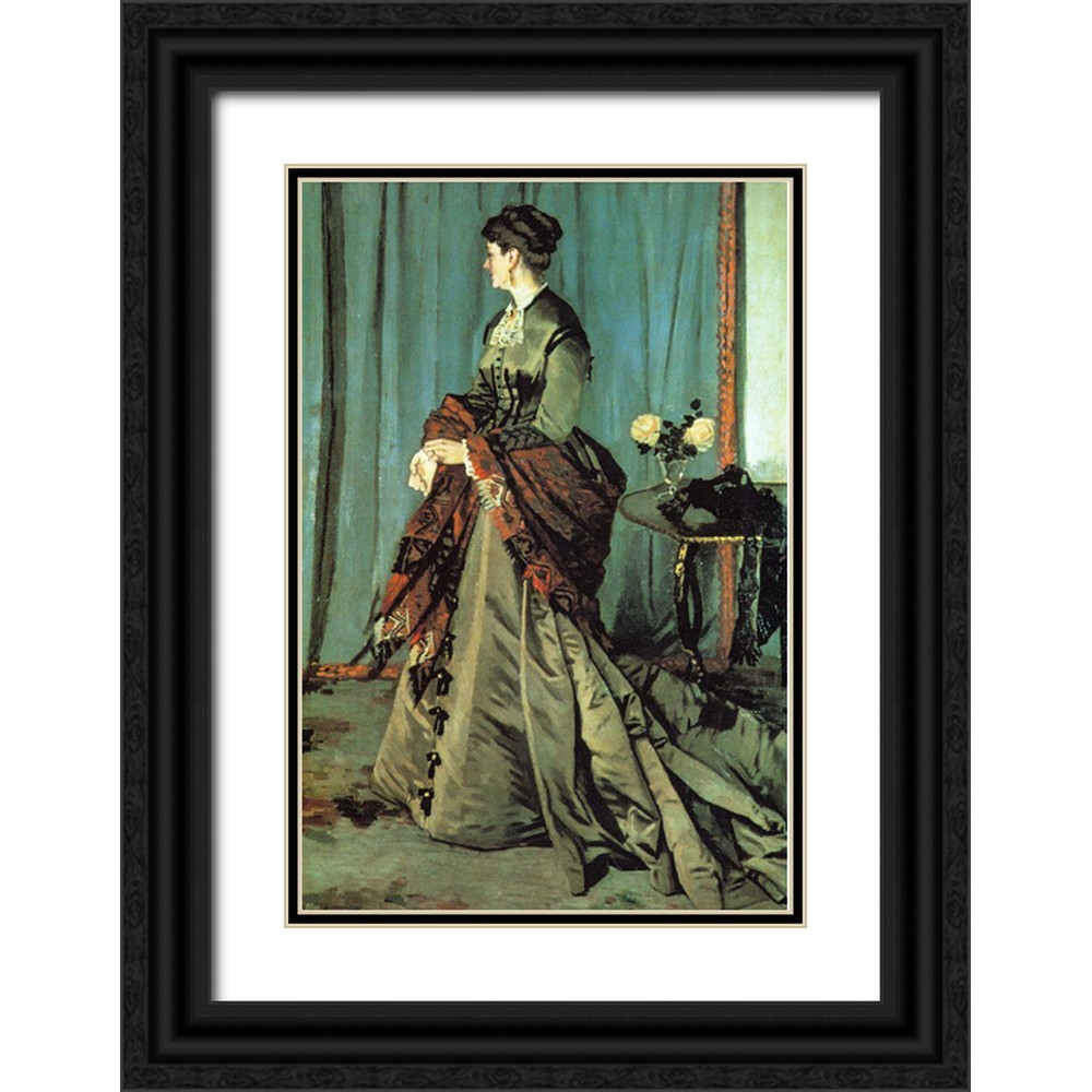 Monet, Claude 11x14 Black Ornate Wood Framed with Double Matting Museum ...