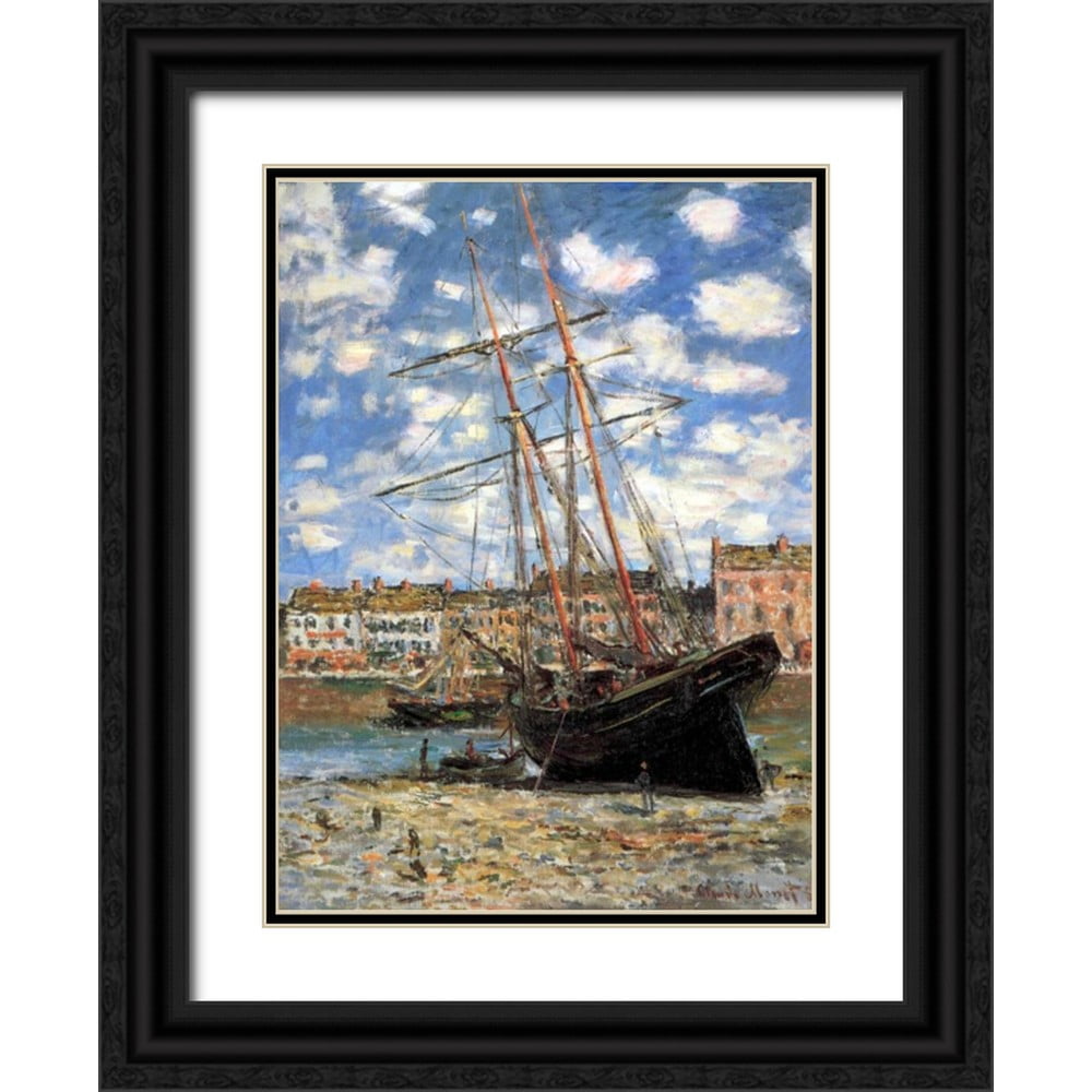 Monet, Claude 11x14 Black Ornate Wood Framed with Double Matting Museum ...