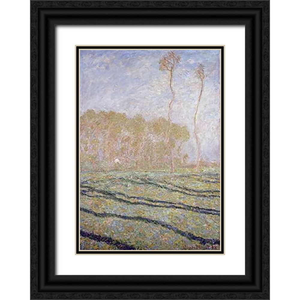 Monet, Claude 11x14 Black Ornate Wood Framed with Double Matting Museum ...