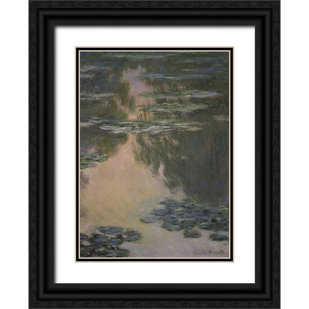 Monet, Claude 11x14 Black Ornate Wood Framed with Double Matting Museum ...