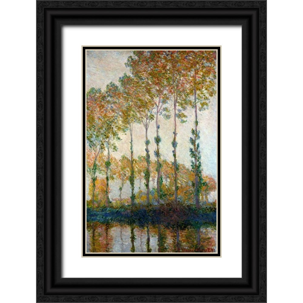 Monet, Claude 13x18 Black Ornate Wood Framed with Double Matting Museum ...