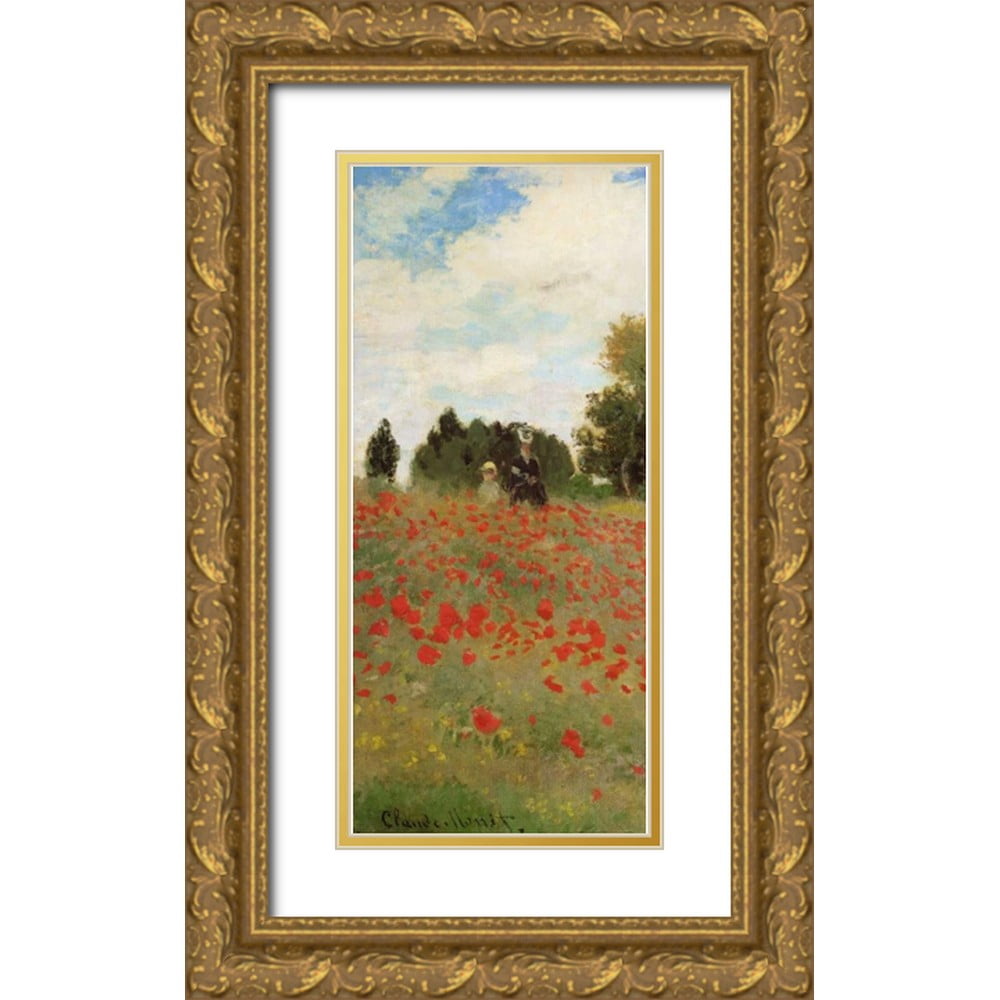 Monet, Claude 13x24 Gold Ornate Wood Framed with Double Matting Museum ...