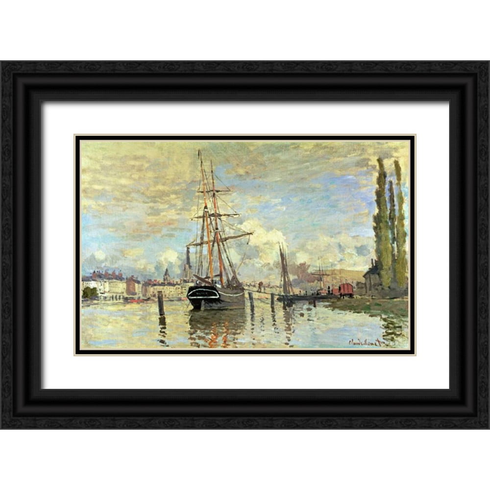 Monet, Claude 14x10 Black Ornate Wood Framed with Double Matting Museum ...