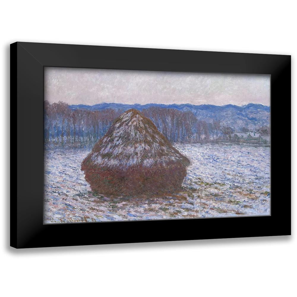 Monet, Claude 14x11 Black Modern Framed Museum Art Print Titled - Stack of Wheat - Walmart.com