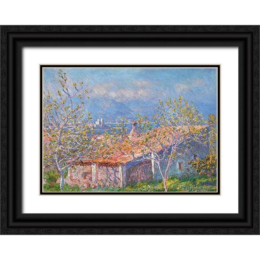 Monet, Claude 14x11 Black Ornate Wood Framed with Double Matting Museum ...