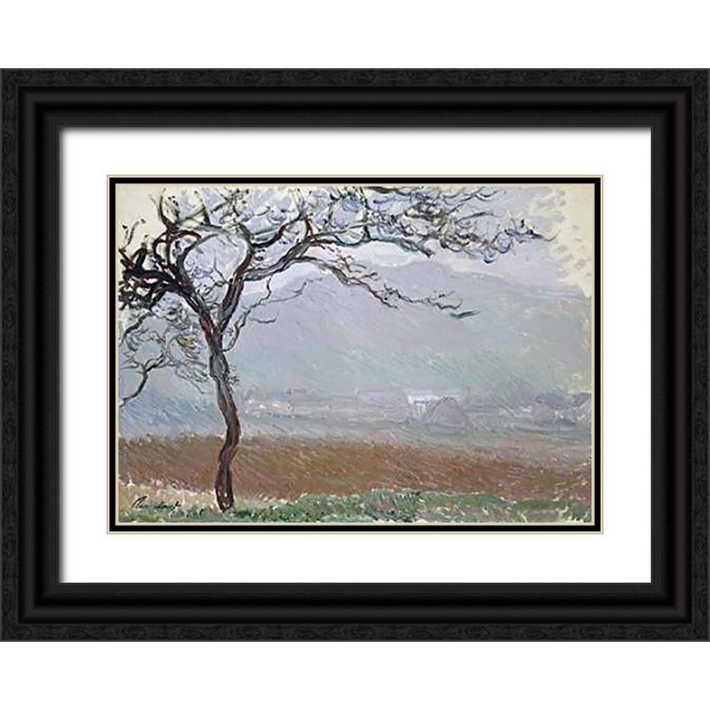 Monet, Claude 14x11 Black Ornate Wood Framed with Double Matting Museum ...