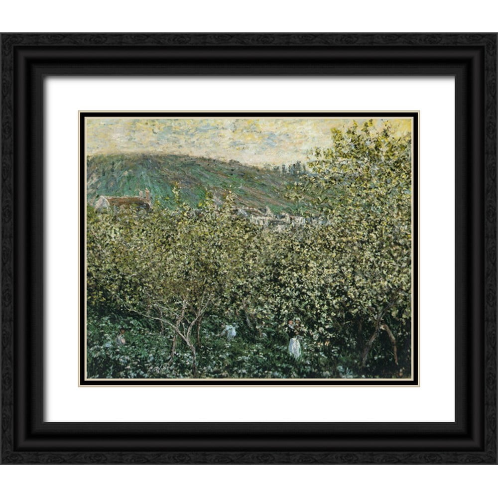 Monet, Claude 14x12 Black Ornate Wood Framed with Double Matting Museum ...