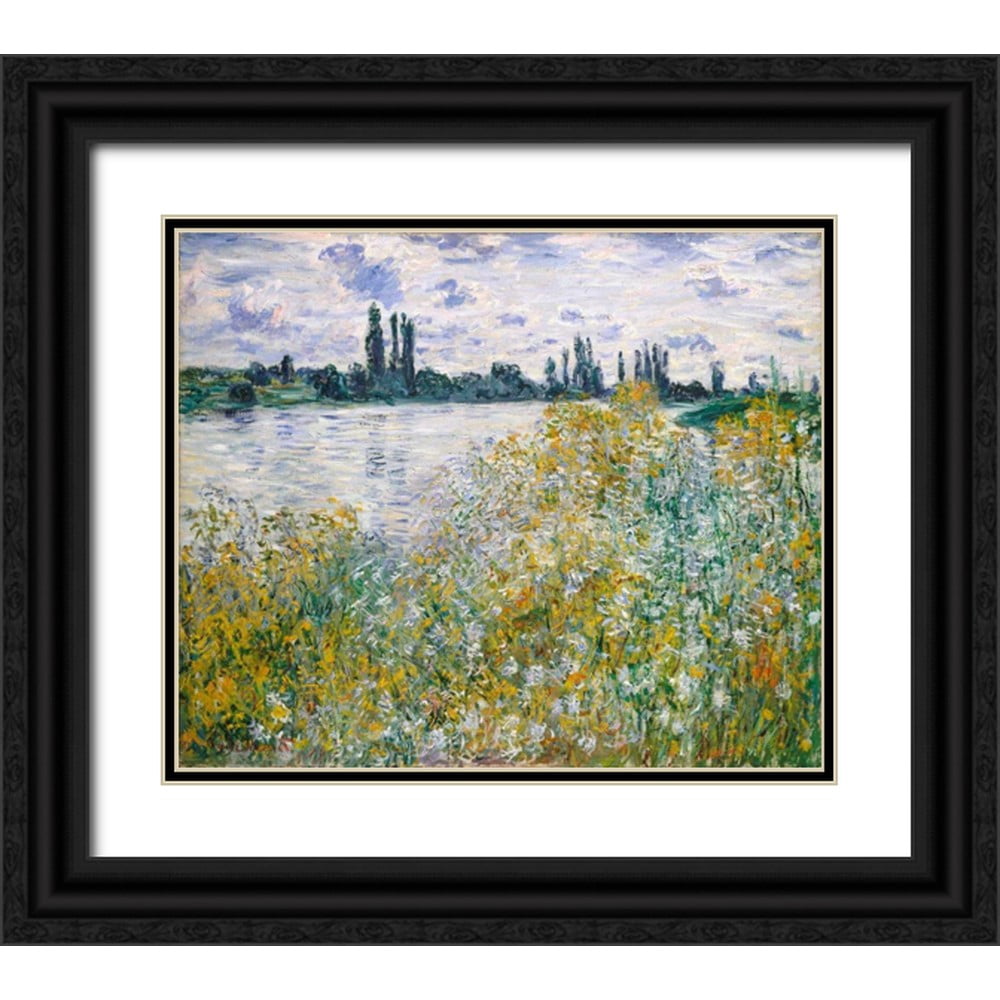 Monet, Claude 14x12 Black Ornate Wood Framed with Double Matting Museum ...