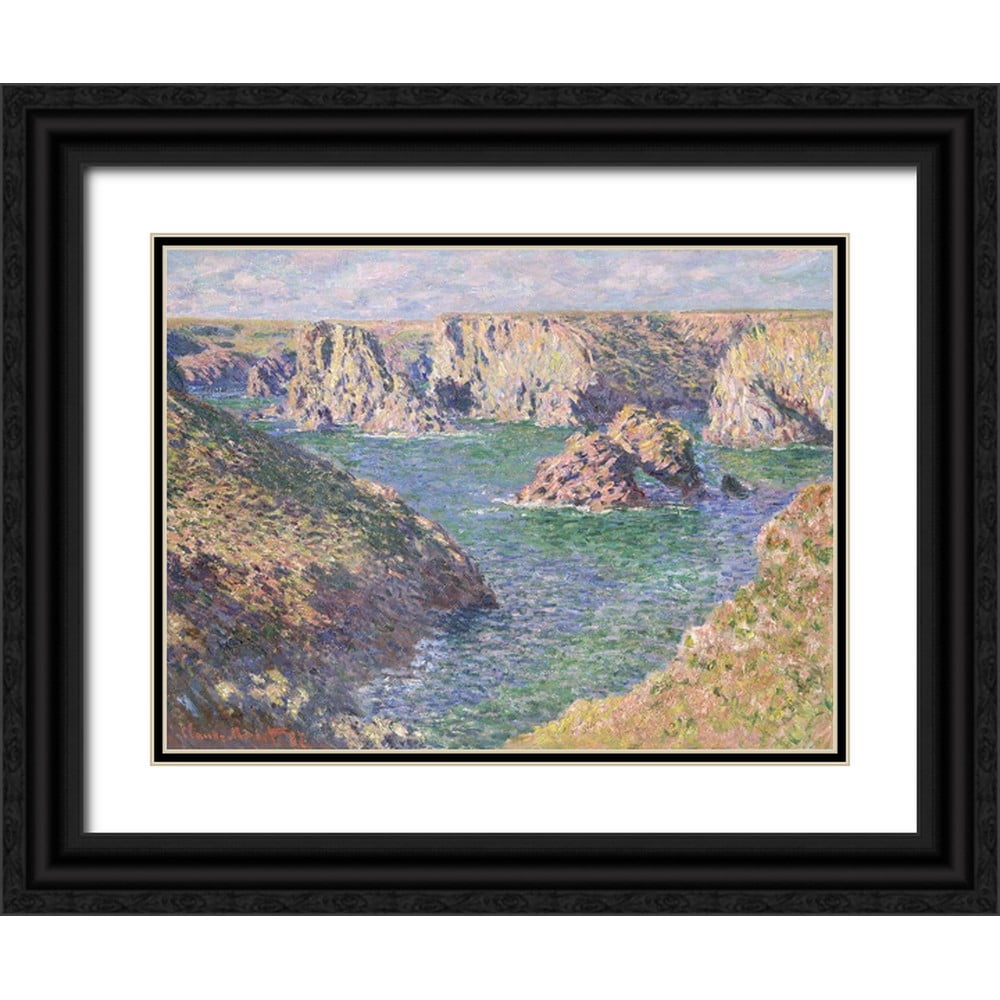 Monet, Claude 14x12 Black Ornate Wood Framed with Double Matting Museum ...