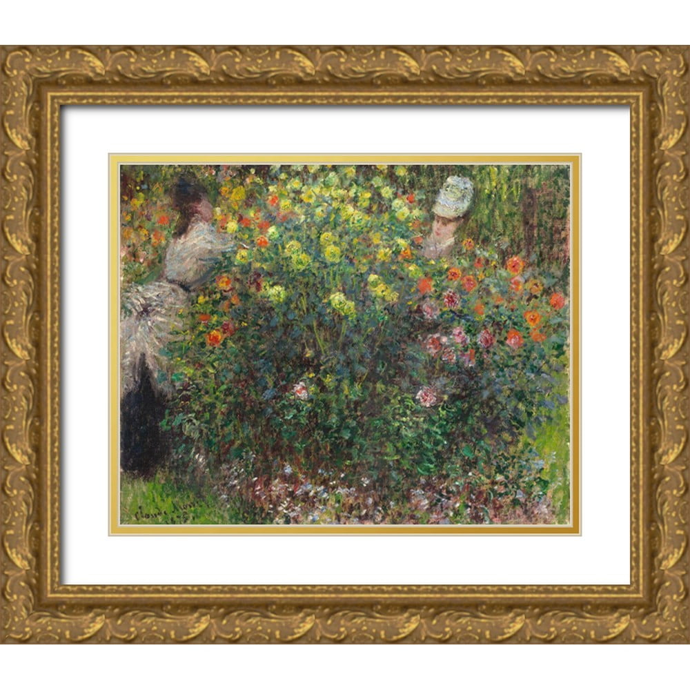 Monet, Claude 14x12 Gold Ornate Wood Framed with Double Matting Museum ...