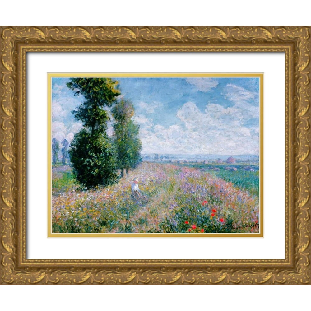 Monet, Claude 14x12 Gold Ornate Wood Framed with Double Matting Museum ...