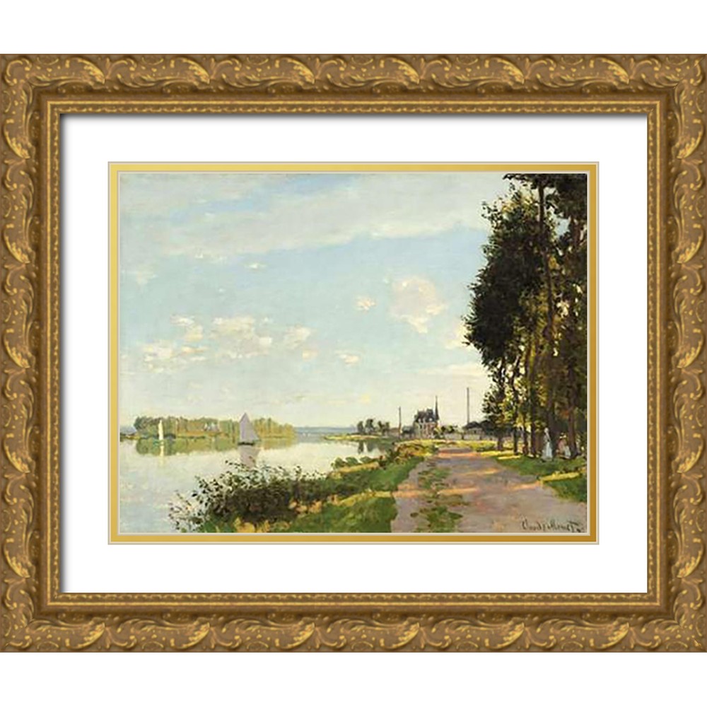 Monet, Claude 14x12 Gold Ornate Wood Framed with Double Matting Museum ...