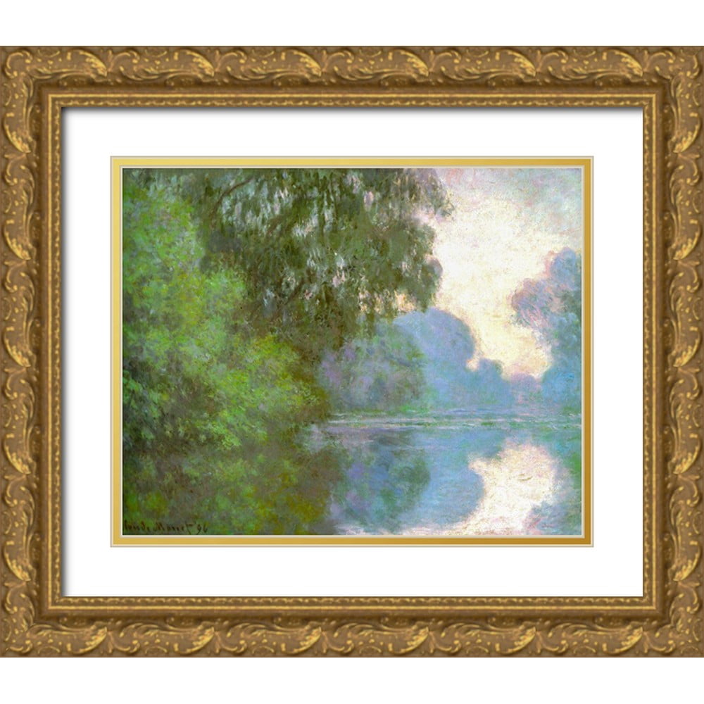 Monet, Claude 14x12 Gold Ornate Wood Framed with Double Matting Museum ...
