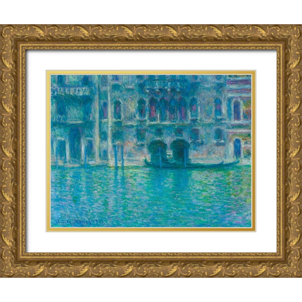 Monet, Claude 14x12 Gold Ornate Wood Framed with Double Matting Museum ...