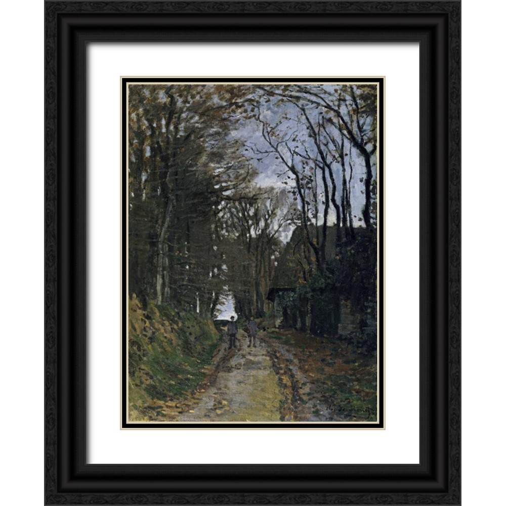 Monet, Claude 14x18 Black Ornate Wood Framed with Double Matting Museum ...