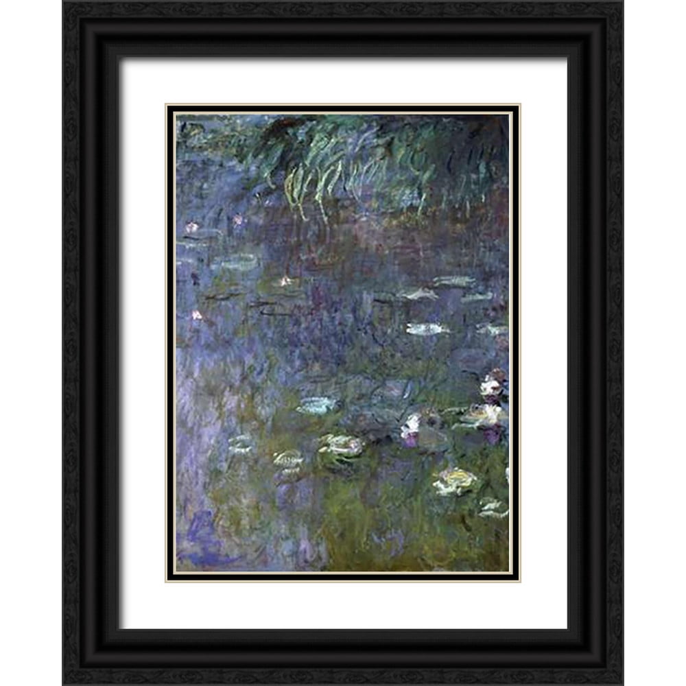 Monet, Claude 14x18 Black Ornate Wood Framed with Double Matting Museum ...