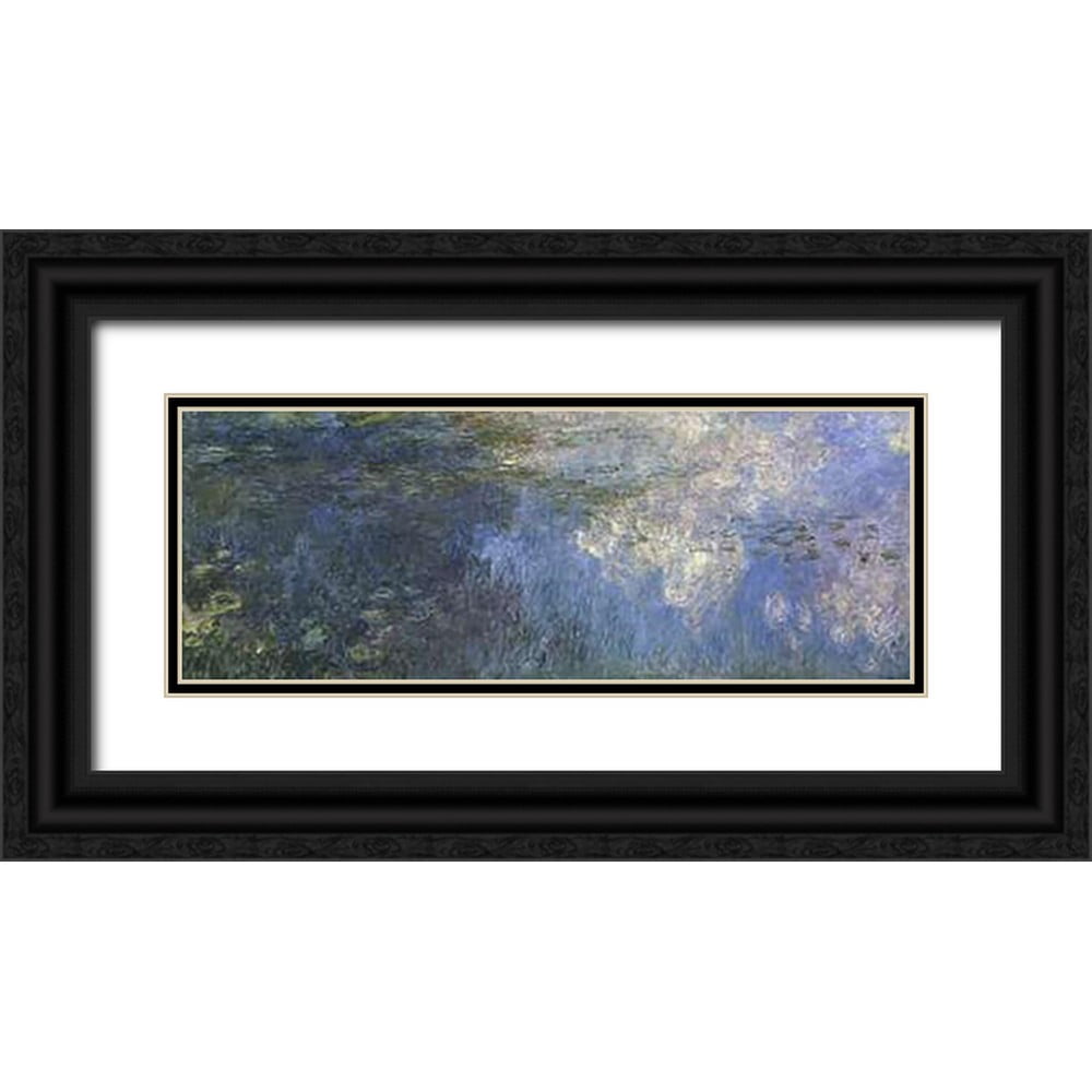 Monet, Claude 14x8 Black Ornate Wood Framed with Double Matting Museum ...